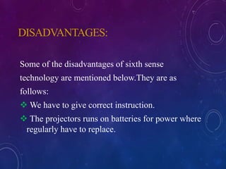Sixth sense technology | PPTX