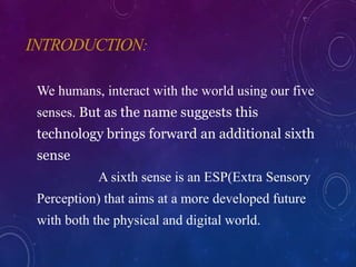 Sixth sense technology | PPTX