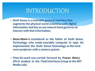 Sixth Sense Technology | PPTX