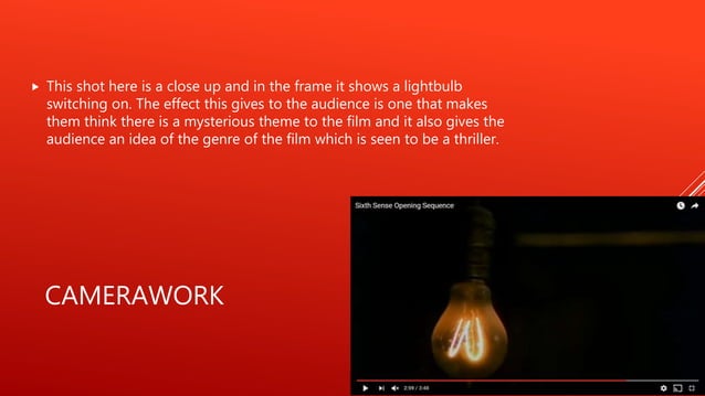 Sixth sense opening scene – analysis | PPTX | Movies | Entertainment