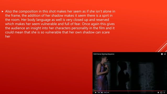 Sixth sense opening scene – analysis | PPTX | Movies | Entertainment