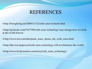 Sixth sense ppt | PPTX