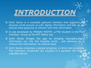 Sixth sense technology | PPT