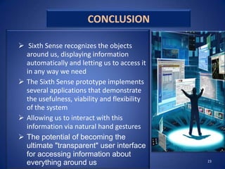 Sixth sense technology | PPTX
