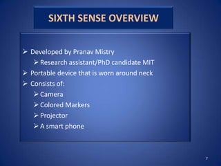 Sixth sense technology | PPTX