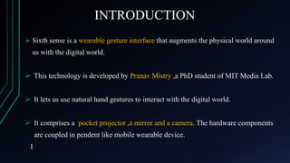 Sixth sense technology | PPT