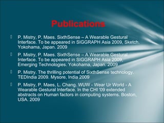 Sixth sense technology | PPT