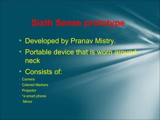 Sixth sense technology | PPT