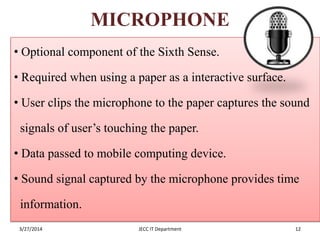 Sixth sense technology | PPTX