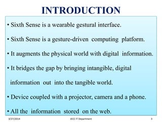 Sixth sense technology | PPTX