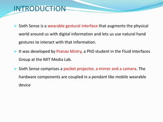 Sixthsense technology | PPT