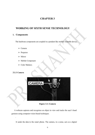 Sixth sense technology documentation | PDF