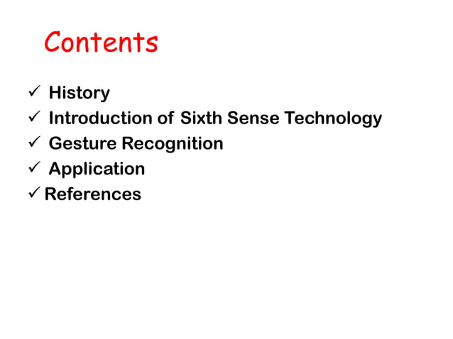 Sixth sense technology ppt | PPT