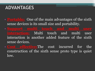 Sixth sense technology ppt | PPT