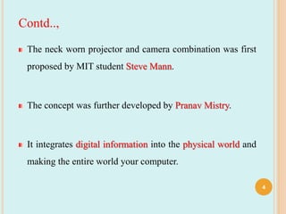 Sixth sense technology ppt | PPT
