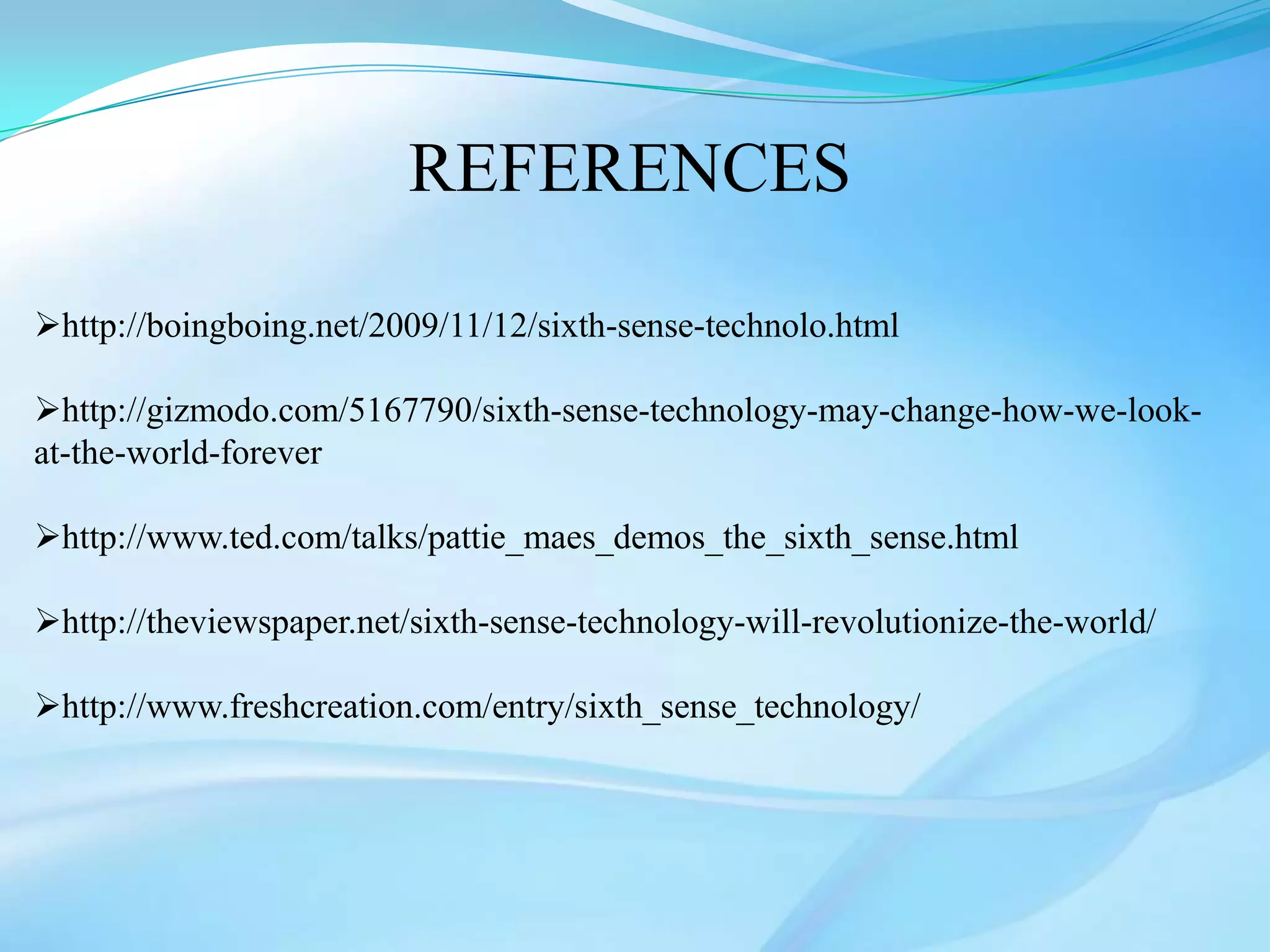 Sixth Sense Technology | PPTX