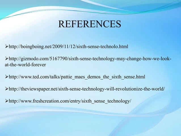 Sixth Sense Technology | PPTX