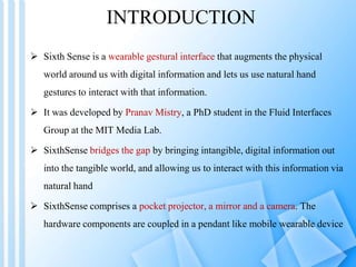 Sixth Sense Technology | PPTX