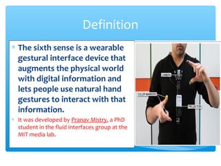 Sixth sense technology | PPT
