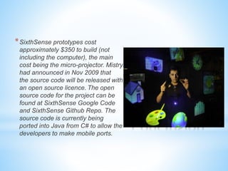 Sixth sense technology(seminar presentation) | PPTX