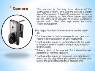 Sixth sense technology(seminar presentation) | PPTX