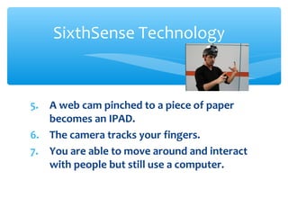 Sixth sense technology tedcom | PPT | Technology & Computing