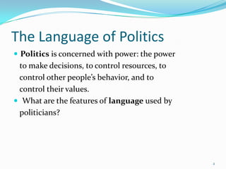 Language and Politics | PPTX
