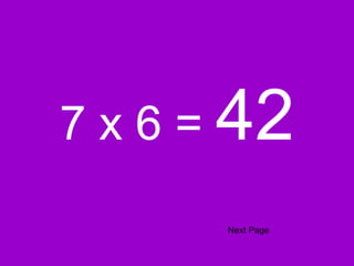 Six times tables - qwizdom ppt | PPT