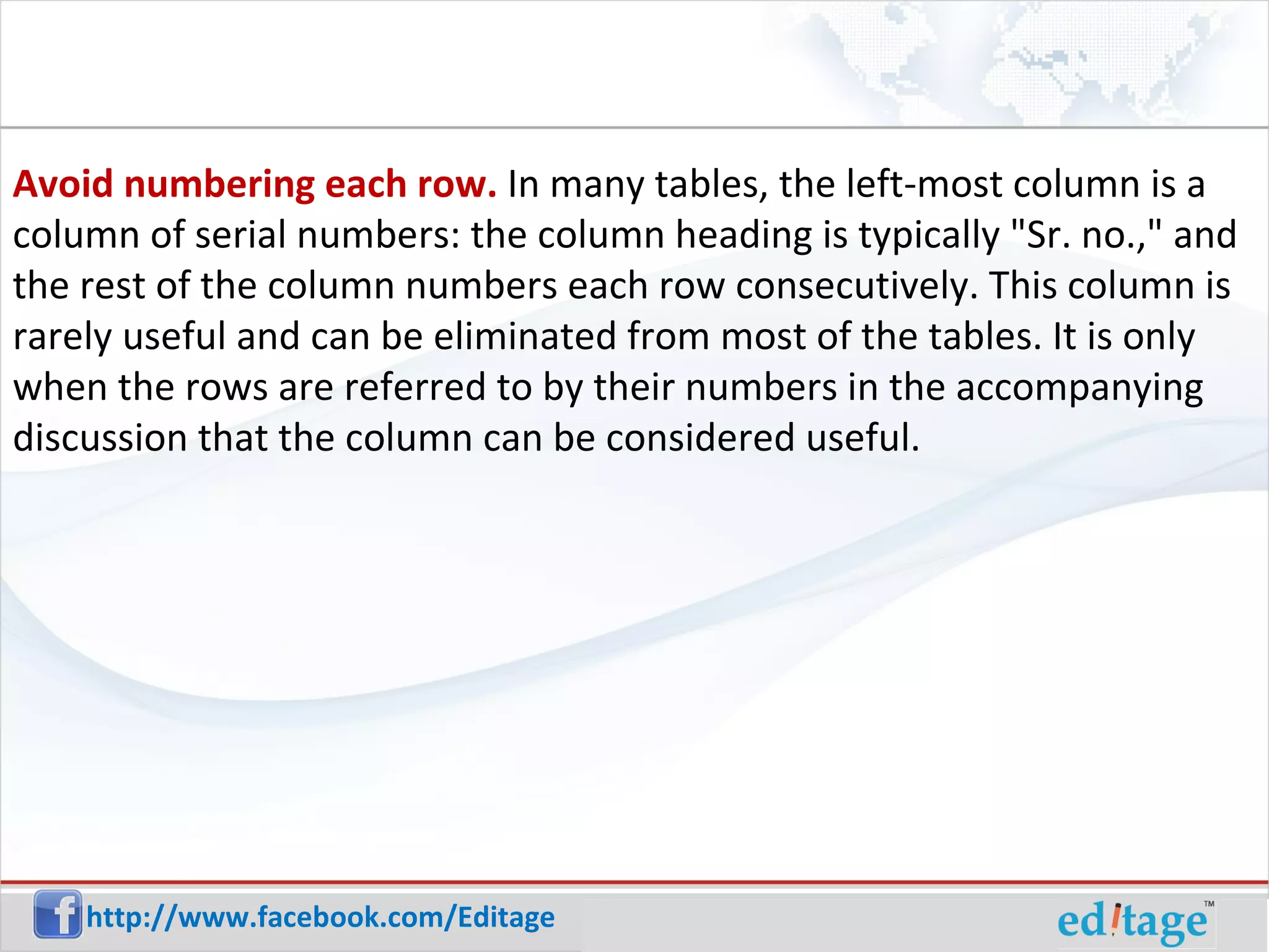 Six tips to make tables more reader friendly | PPT