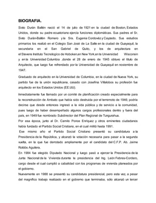Sixto alfonso durán ballén cordovez | DOCX