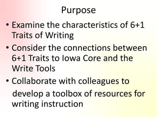 Intro to 6 Traits Writing | PPTX