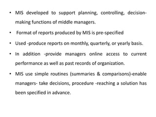 Six major types of information systems | PPTX