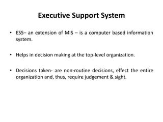 Six major types of information systems | PPTX
