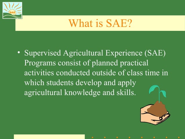 Six types of SAE's | PPT | Agriculture | Industries