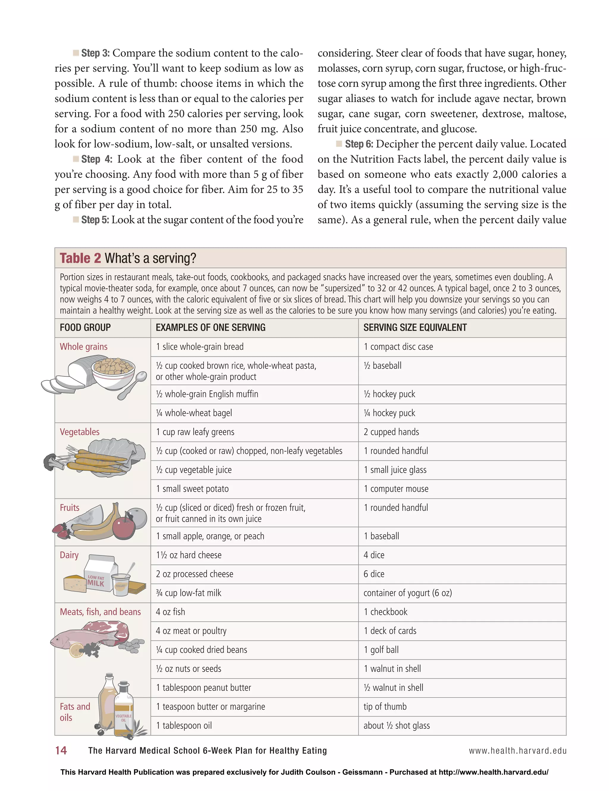 Six week plan to a healthier you | PDF