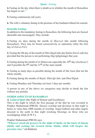 Siyam, the Muslim Fasting | PDF
