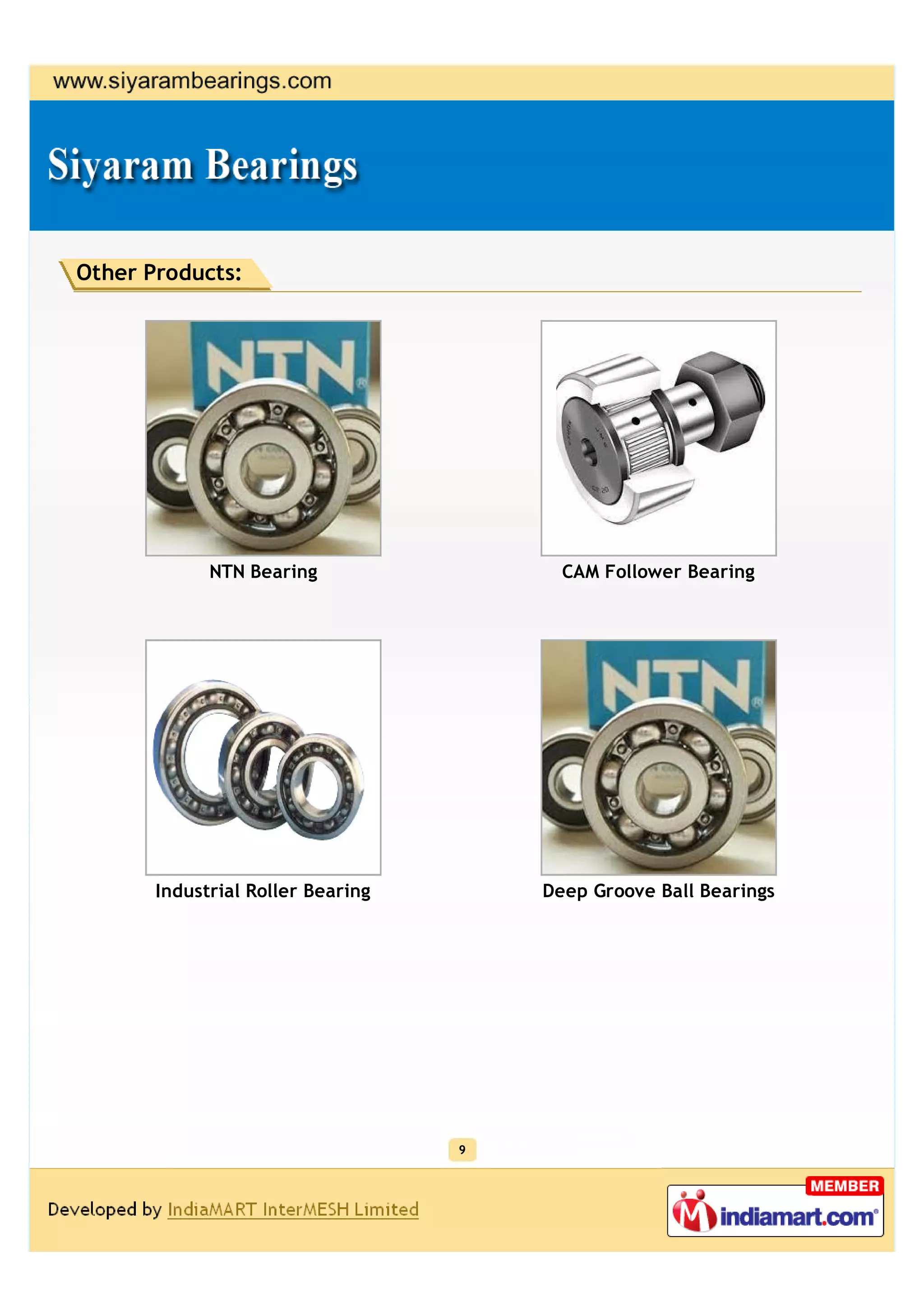 Siyaram Bearings, Chennai, Bearings | PDF