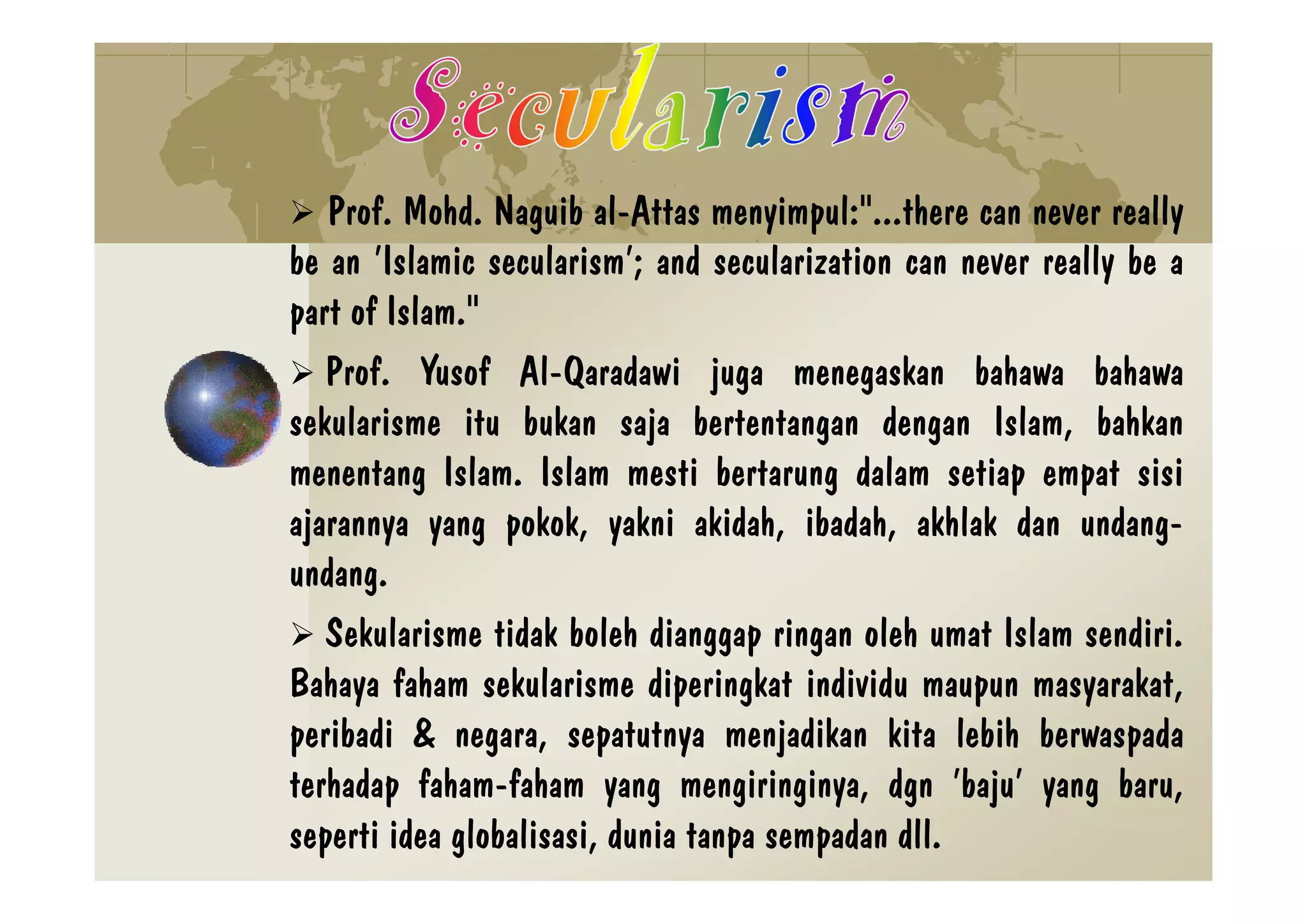 Siyasah Syariyyah Vs Sekularisme | PPT
