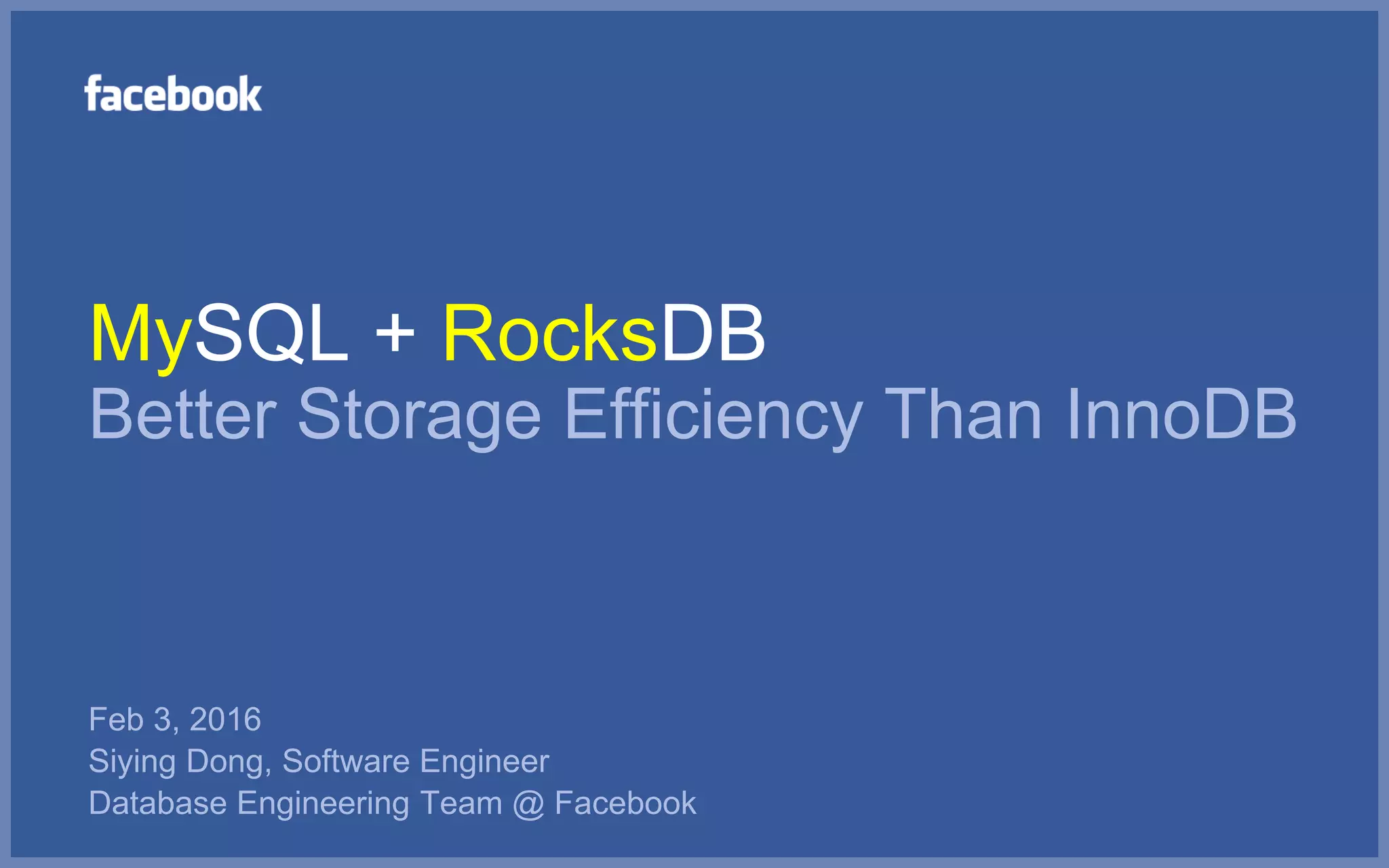 The Hive Think Tank: Rocking the Database World with RocksDB | PPTX