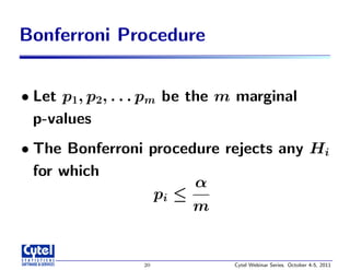 Si z slides-multiple comparisons procedures (east) 41pg | PPT