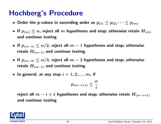 Si z slides-multiple comparisons procedures (east) 41pg | PPT