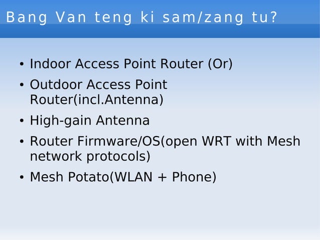 Sizang village telco_overview | ODP | Computer Networking | Computing
