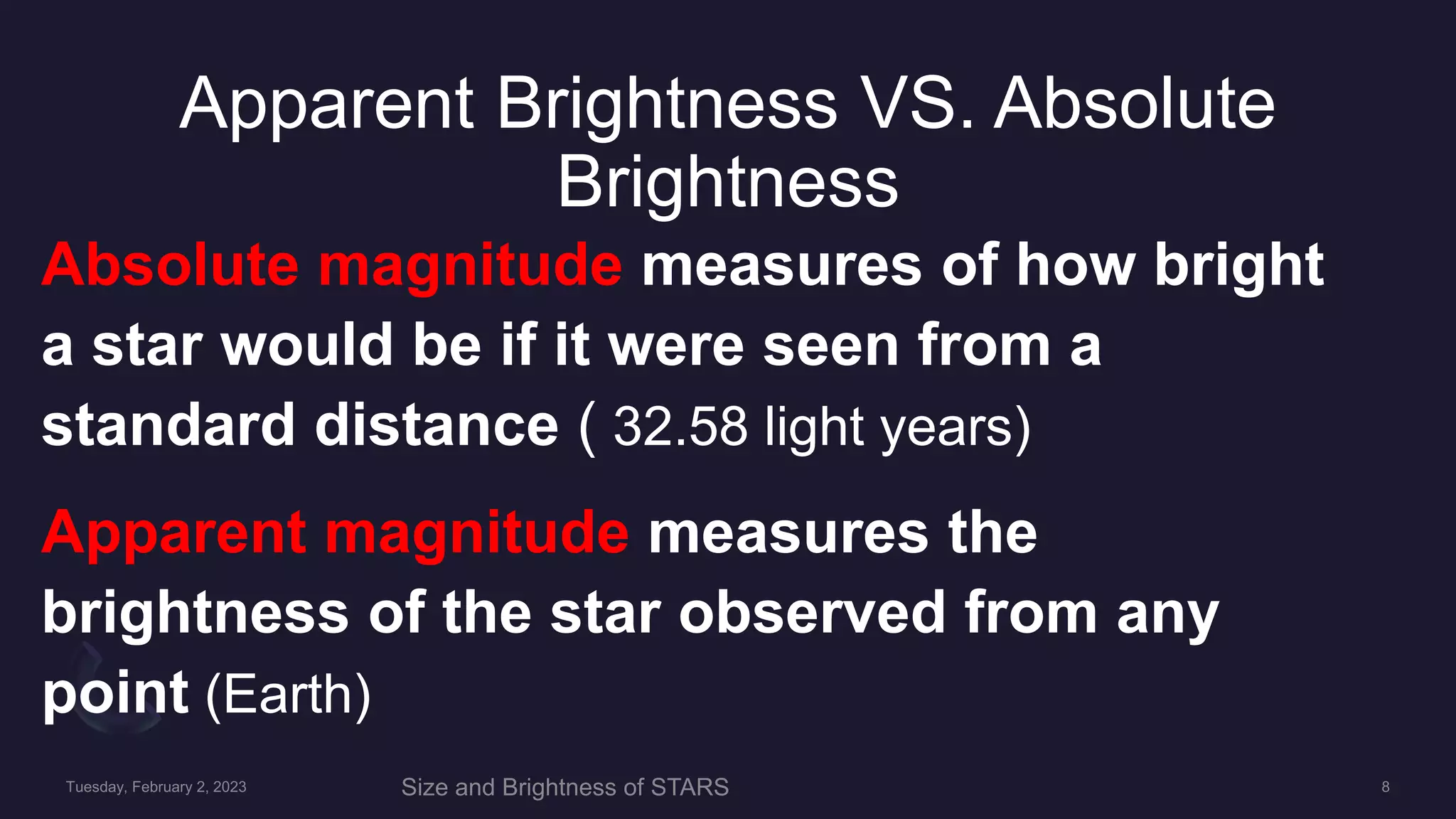 Size and brightness of STARS.pptx