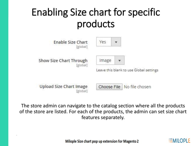 Magneto2 Size chart popup extension: User Guide | PPT