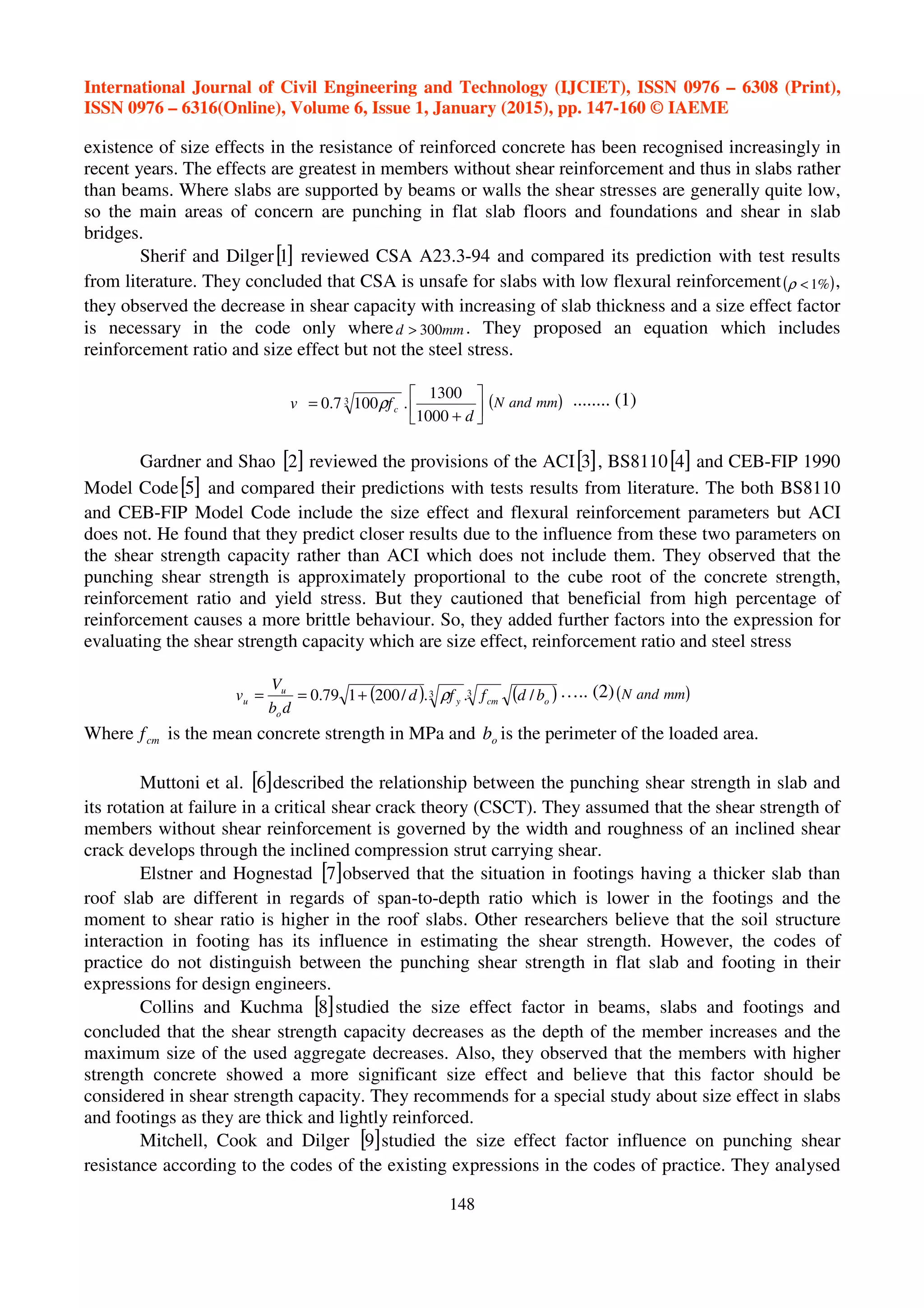Size effect in punching of rc slabs | PDF