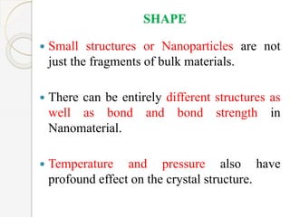 Size effect of nanomaterials part1 | PPTX