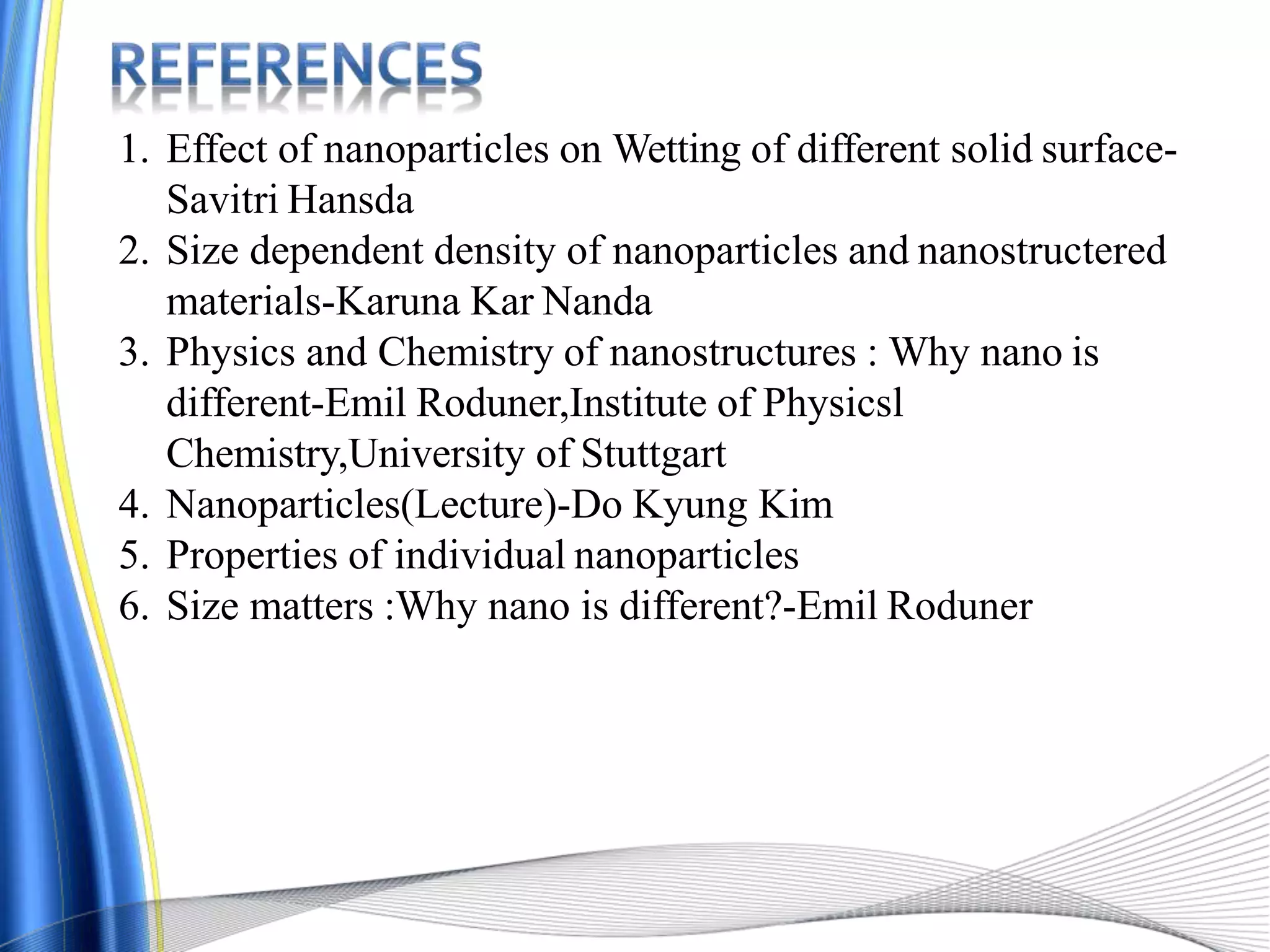 Size effect of nanomaterials | PPTX