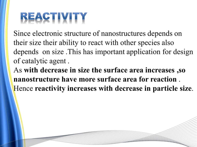 Size effect of nanomaterials | PPTX | Chemistry | Science