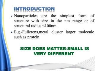 Size effect of nanomaterials | PPTX