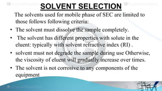 Size exclusion chromatography | PPTX